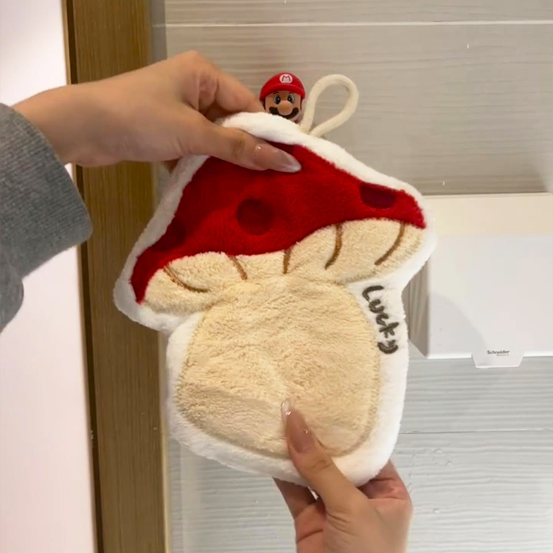 Cute Mushroom Hand Towel for Sink | Hanging Towel, Daily Essential ...